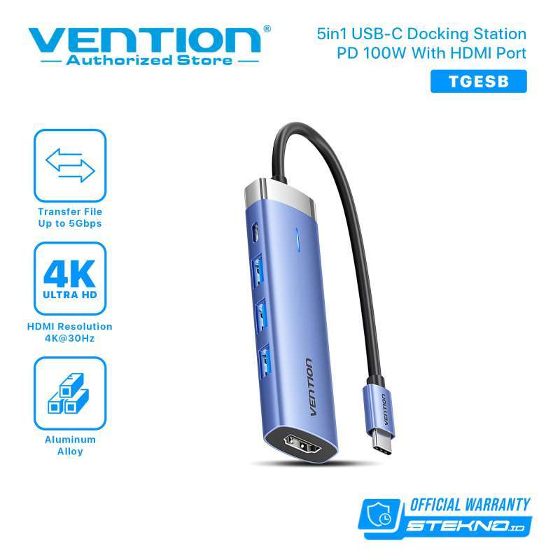 Jual Vention Multiport Type C Docking Station Mini Portable HUB USB 3.0 ...