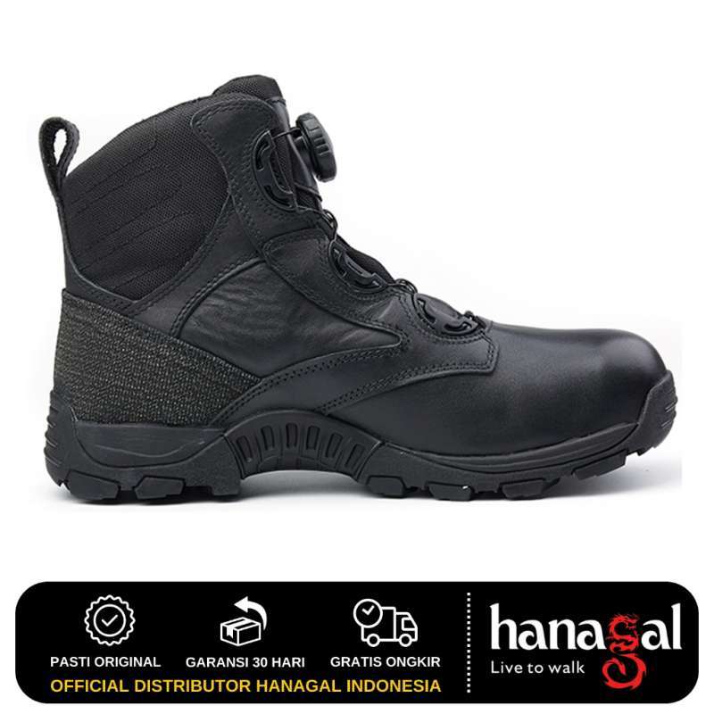 Jual HANAGAL - Sepatu Tactical Phantom Black BOA – 6 Inch - 42 di ...