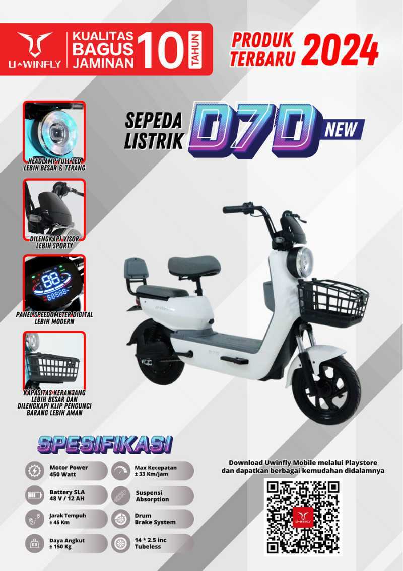 Jual Sepeda Listrik Uwinfly D7D New 2024 di Seller U-WINFLY INDONESIA ...