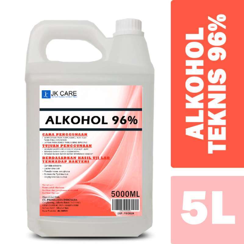 Promo ALKOHOL 96% Murni 5 LITER jkcare - Antiseptic dan Disinfectant (Ojek) Diskon 23% di Seller ...