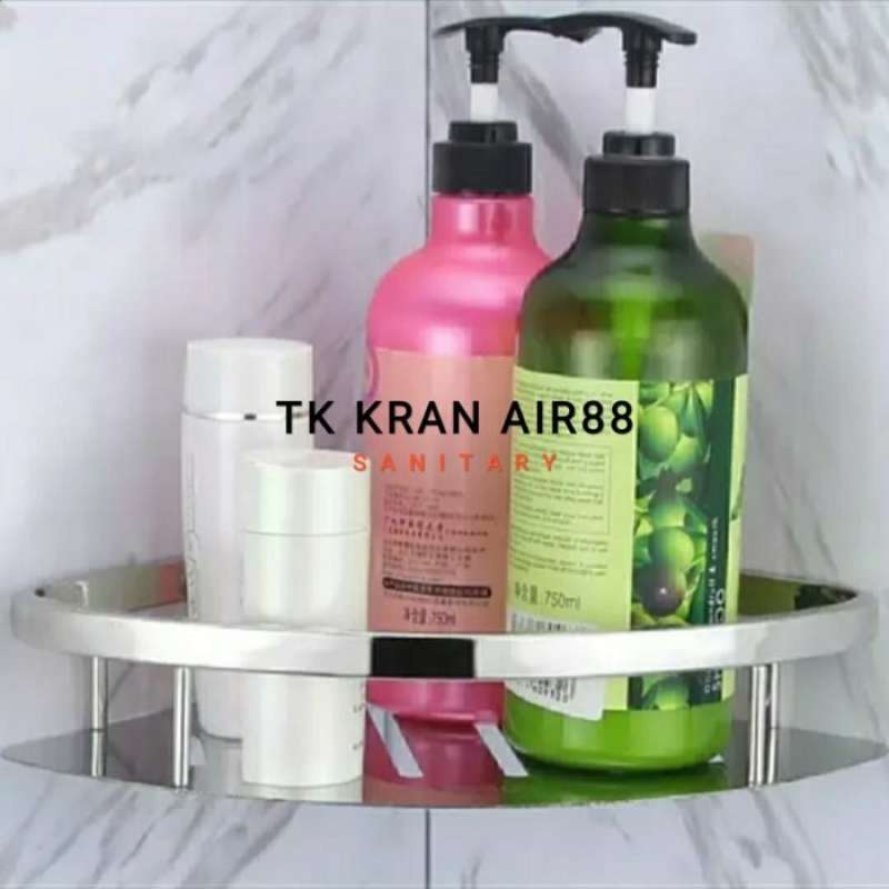 Jual Rak Sabun Sudut Stainless/Tempat Sabun Sudut/Rak Siku Kamar Mandi ...