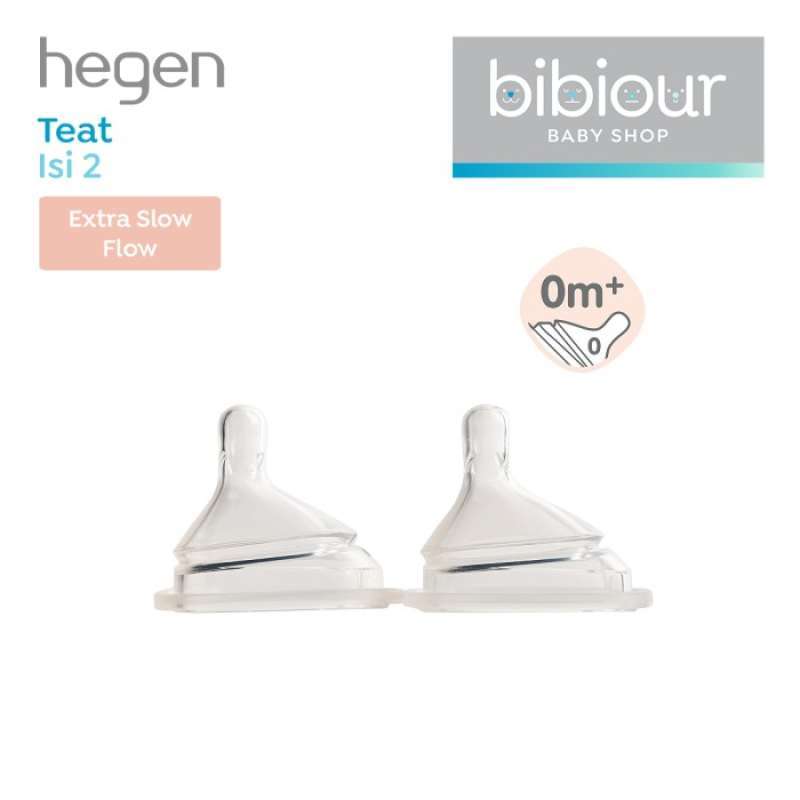 Promo Dot botol HEGEN Teat Extra Slow/Slow/Medium/Fast Flow/Thick Feed ...