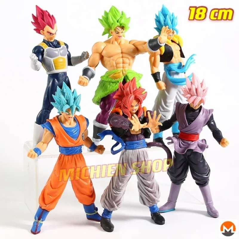 Promo Figure Dragon Ball Z (set 6 Broly) Goku Vegeta Saiyan Blue Pink ...
