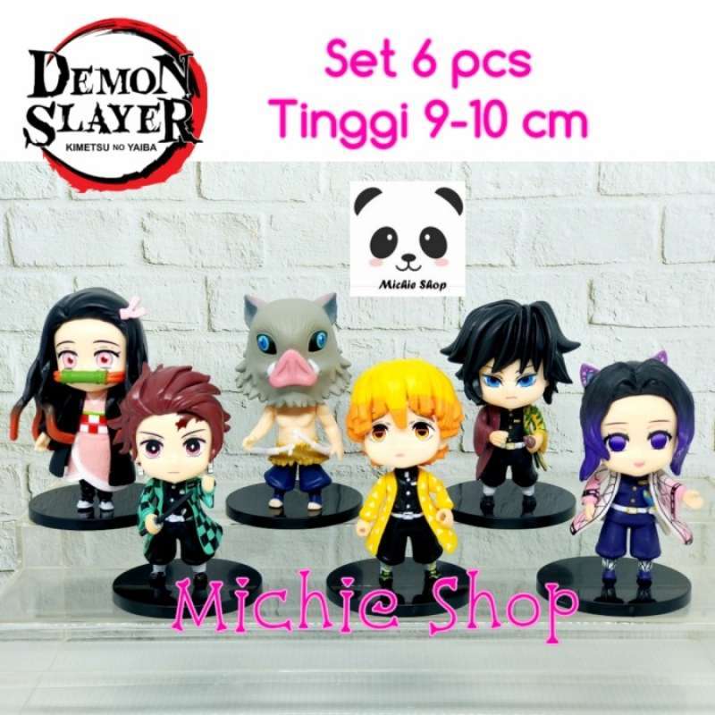 Promo Figure Demon Slayer (set 6 chibi) Topper Kimetsu No Yaiba Tanjiro ...
