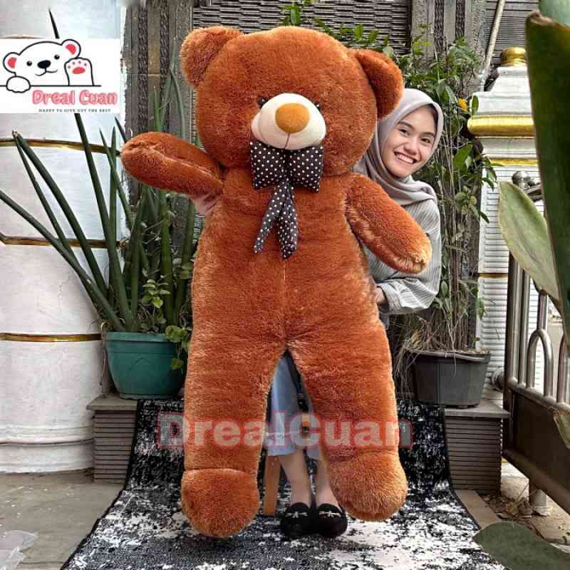 Promo Boneka teddy bear beruang besar jumbo super 120 cm murah SNI - Cream Diskon 2% di Seller ...