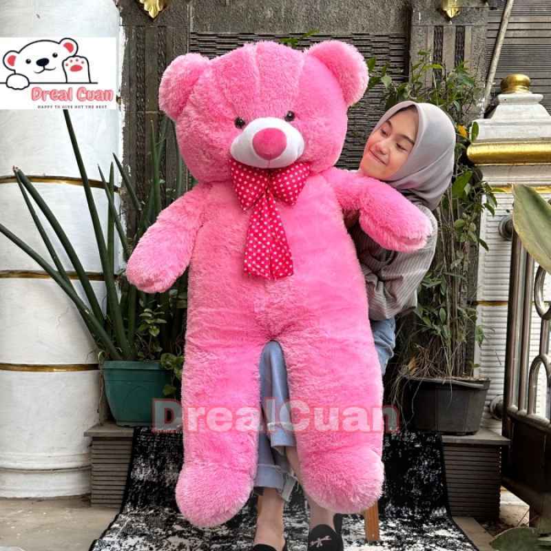 Promo Boneka teddy bear beruang besar jumbo super 120 cm murah SNI - Cream Diskon 2% di Seller ...