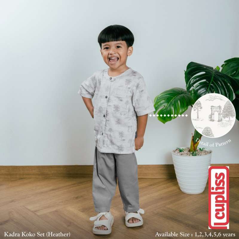 Promo Little Palmerhaus Kadra Koko Set Heather Baju Koko Anak Diskon 46% di Seller Cupliss ...
