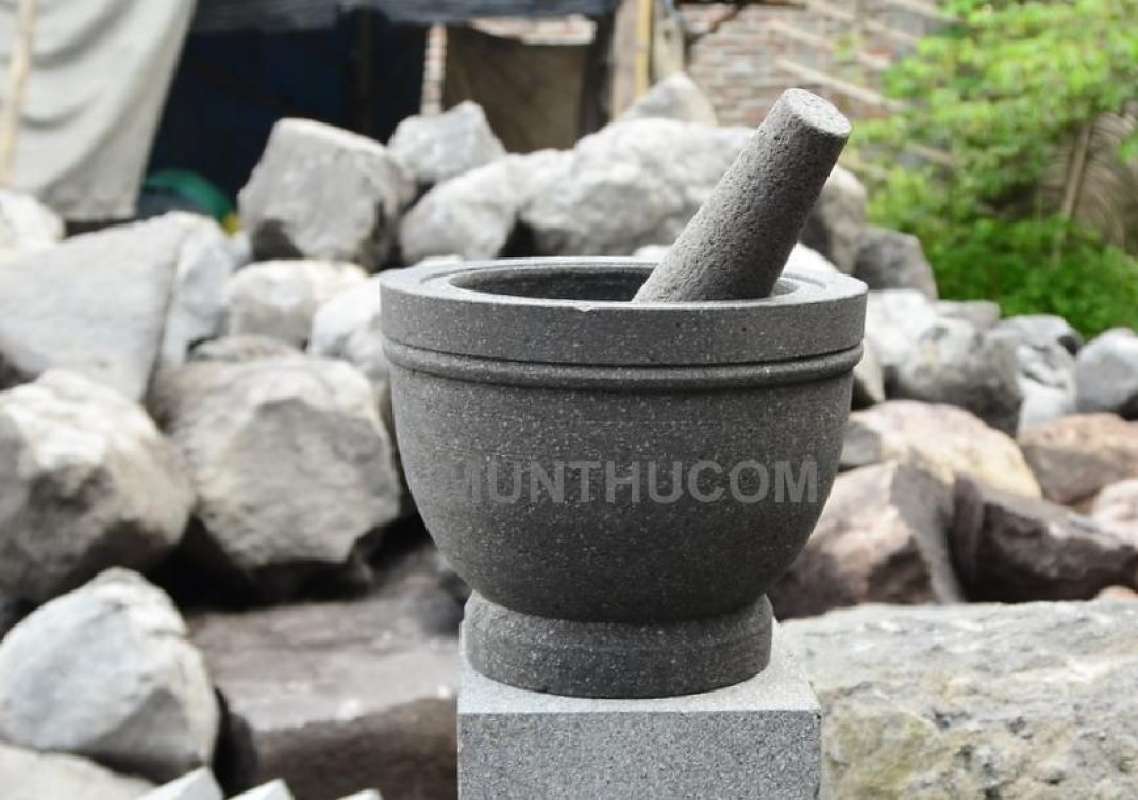 Jual Lumpang / Lesung Batu Gunung Merapi Muntilan 20-21cm + Alu ...