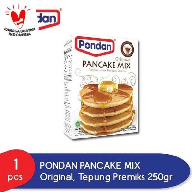 Jual PONDAN PREMIX PANCAKE ORIGINAL KEMASAN DUS 250GR,PRAKTIS DAN ...