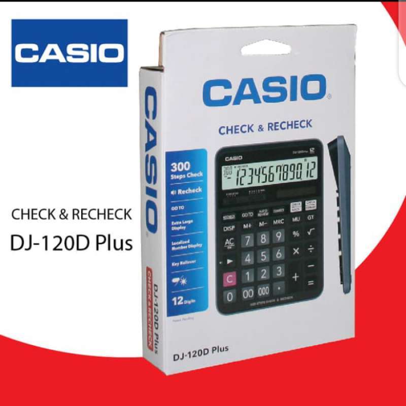 Jual Casio Calculator Dj 120d Plus - Check & Correct Kalkulator Desktop ...