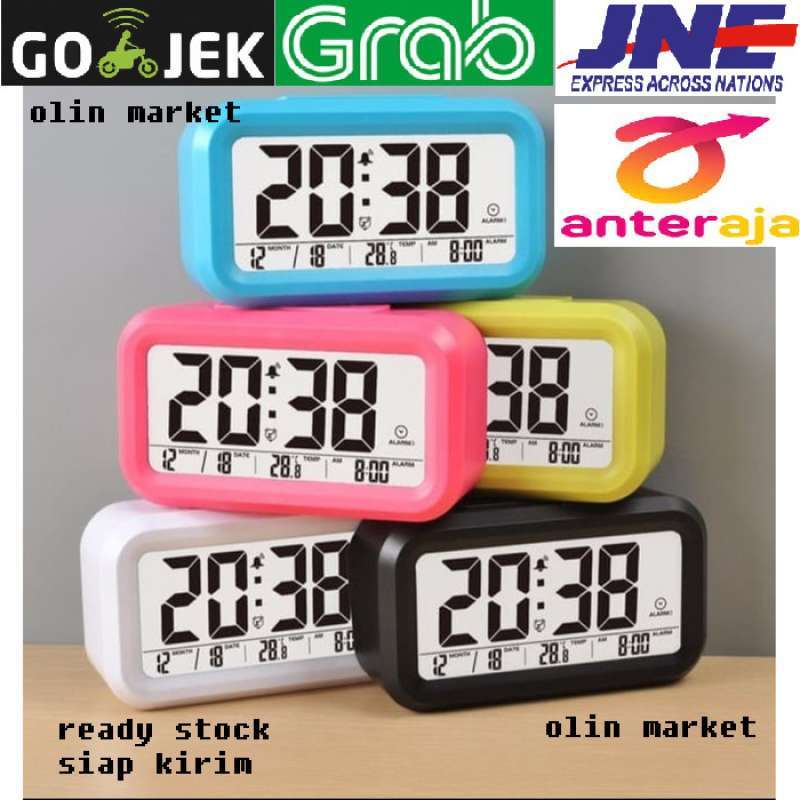 Promo Jam Meja Alarm Thermometer Smart Digital Desktop Clock 9901 Jam ...