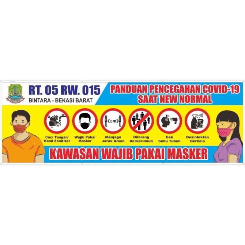 Promo Spanduk Protokol Covid 19 Corona Ukuran 3x1 Meter Diskon 33% Di ...