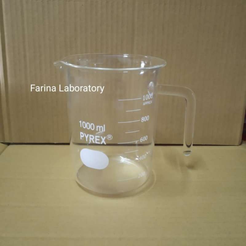 Promo Beaker Glass With Handle 1000ml Pyrex Class A Diskon 33% Di ...