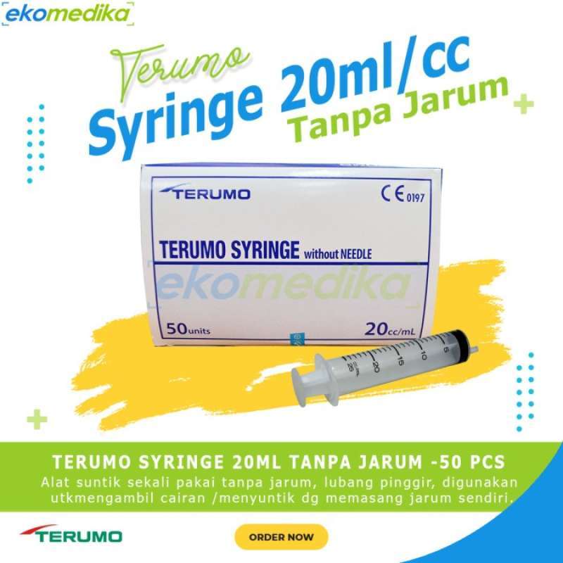 Promo Spuit 20 Cc Syringe 20 Ml Terumo Syringe 20ml Lubang Pinggir Isi 50 Diskon 33% Di Seller ...