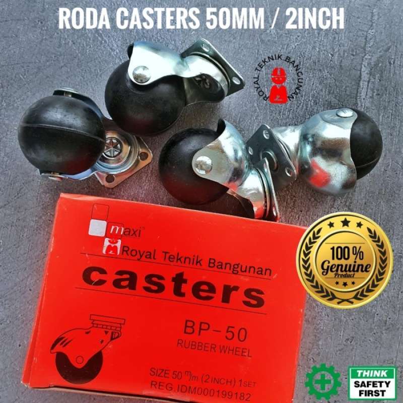 Promo Roda Karet Caster Bulat 2 Inch 50mm / Rubber Wheel Sofa Etalase ...