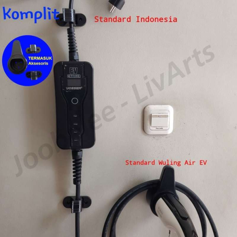 Promo New Vosser Ev Charger Wuling Air Ev 16A 3.5Kw Cas Mobil Listrik ...
