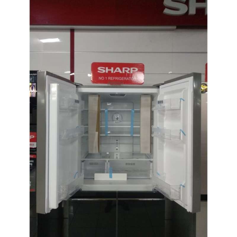Promo Sharp Sj-If51Pg-Bk Kulkas 4 Pintu Inverter Plasmacluster 472 L ...