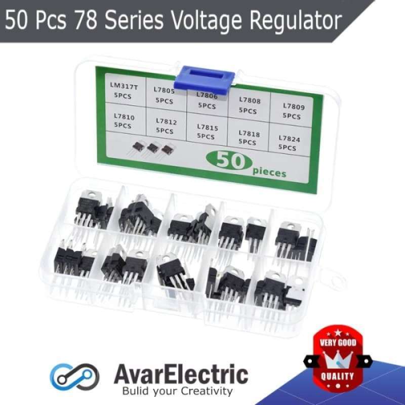 Promo 50pcs Voltage Regulator Assortment Kit Lm317t L7805 L7808 L7812 ...