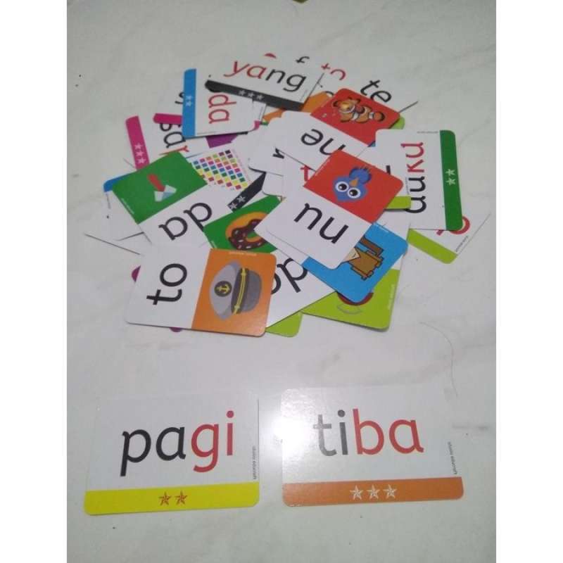 Promo Flashcard Suku Kata Kartu Baca Belajar Membaca Flash Card Anak ...