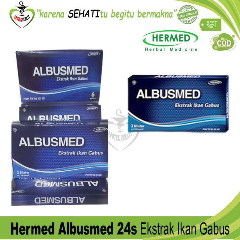 Jual Natureline Albusmed Ekstrak Ikan Gabus Premium Varian 30/60 kapsul ...
