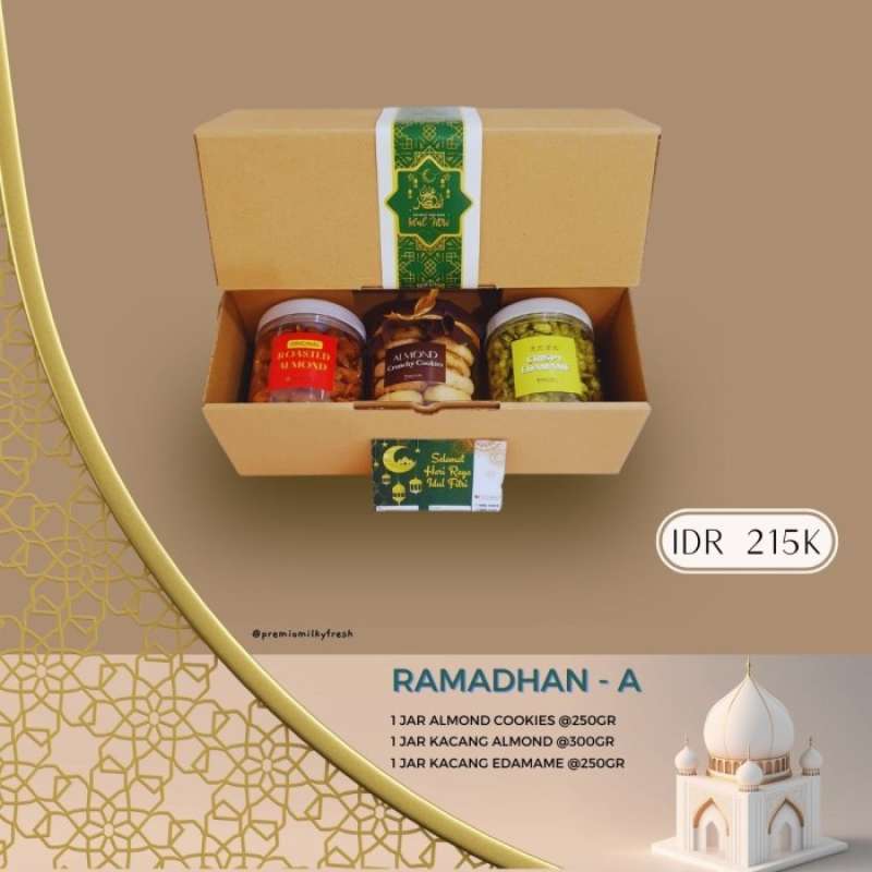 Promo PARCEL RAMADHAN ALMOND COOKIES + SNACK + SUSU ALMOND SPECIAL ...
