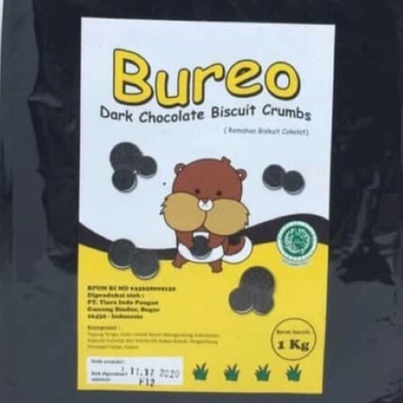 Jual Bureo Crumble Biscuit Remahan Biskuit Halal Kemasan 1kg / 1 Kg Varian Rasa Teh Hijau Green ...