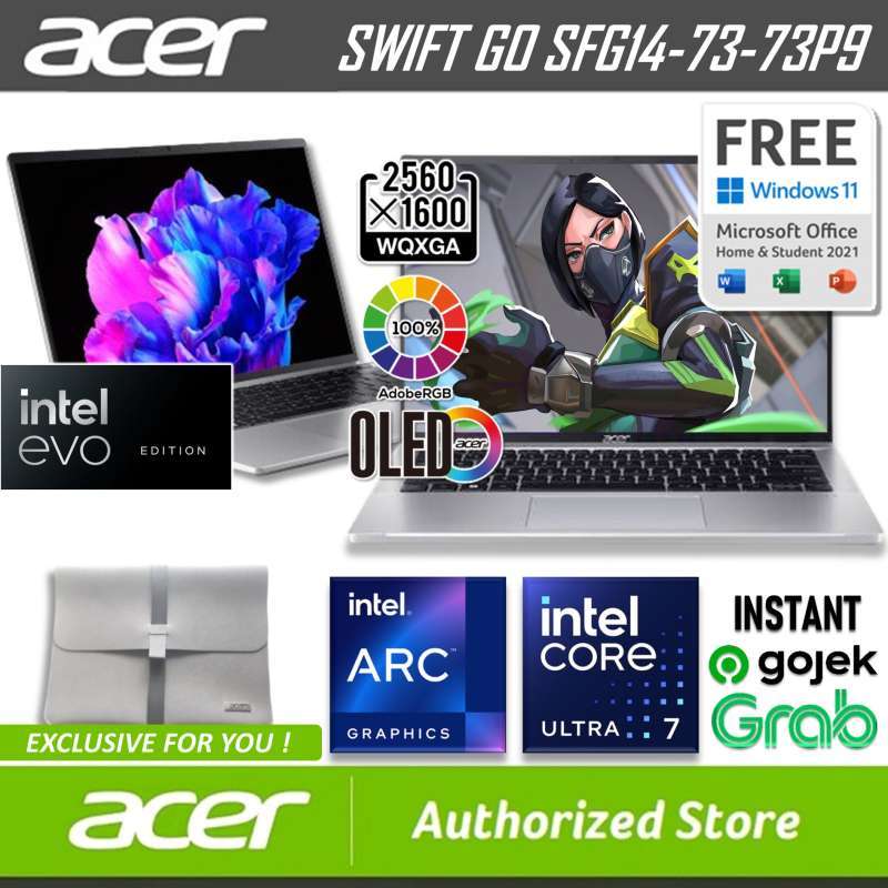 Jual Acer Swift Go Oled Evo Sfg14 73 73p9 Ultra 7 155h 16/512gb Ssd W11 ...