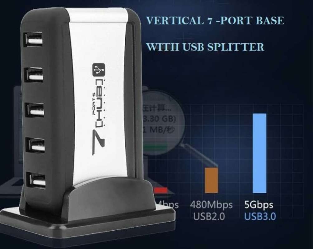 Promo Usb Hub 7 Port High Speed Tower Design Multiple Port - Perak ...