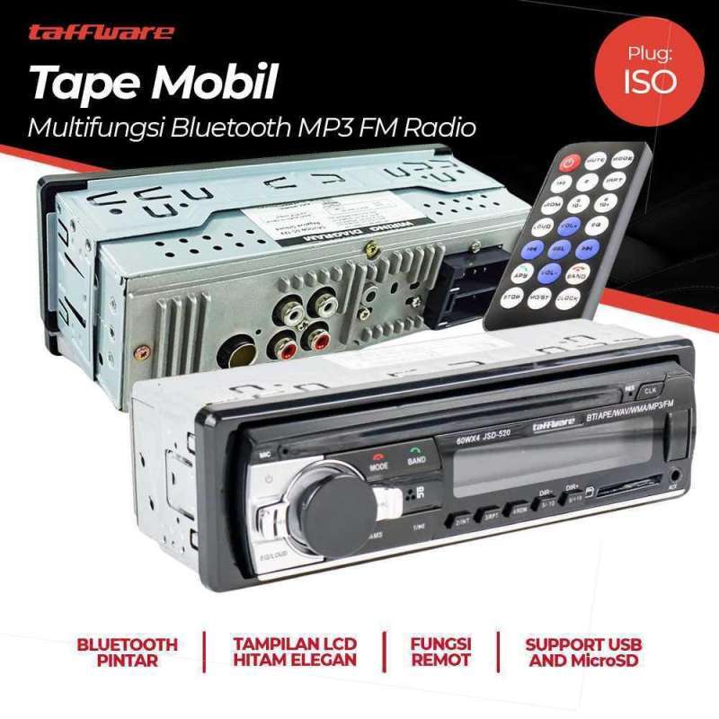Jual Tape Mobil Audio Multifungsi Bluetooth Mp3 Fm Radio Iso 1 Din Jsd-520 Receiver Sofwofer ...
