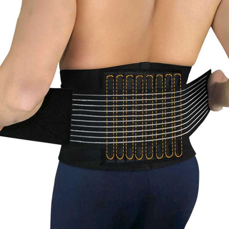 Jual Lumbar Support Waist Back Pain Brace Belt 8 Spring Size L A-7992 ...