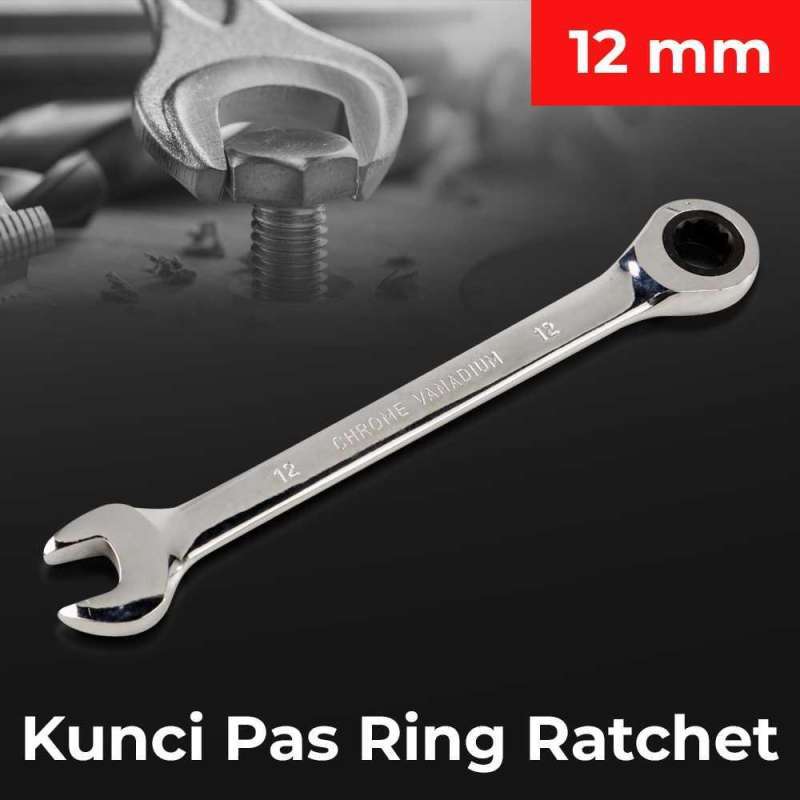 Jual Saike Kunci Pas Ring Ratchet Kombinasi Chrome Vanadium Cv72 Pas ...