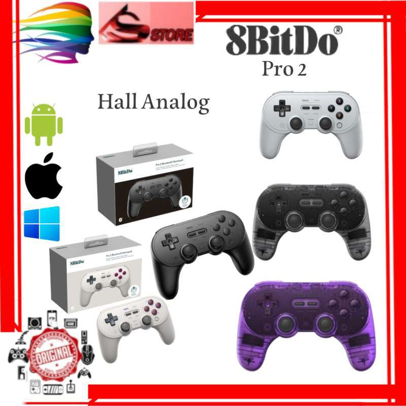 Jual 8bitdo Pro 2 Gamepad Bluetooth Upgrade Hall Sensor Switch Android ...