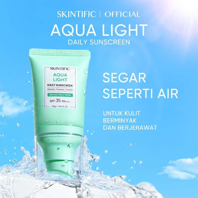 Jual Skintific Aqua Light Oily Acne Prone Daily Sunscreen 30 Ml Di ...