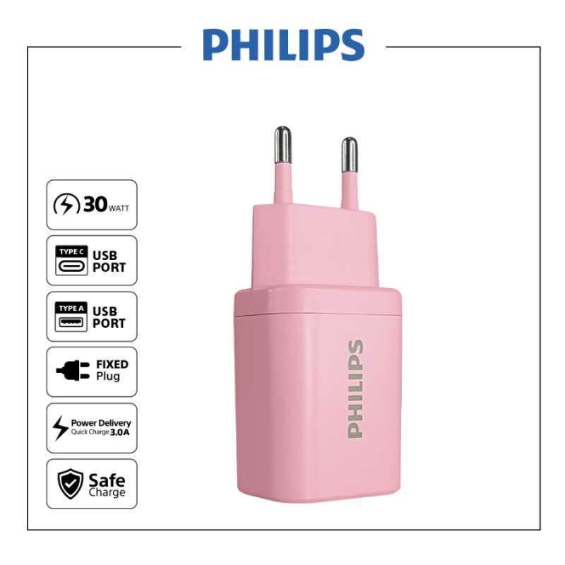 Jual Philips Adapter Wall Charging Usb + Type C 30w - Dlp4327cb ...