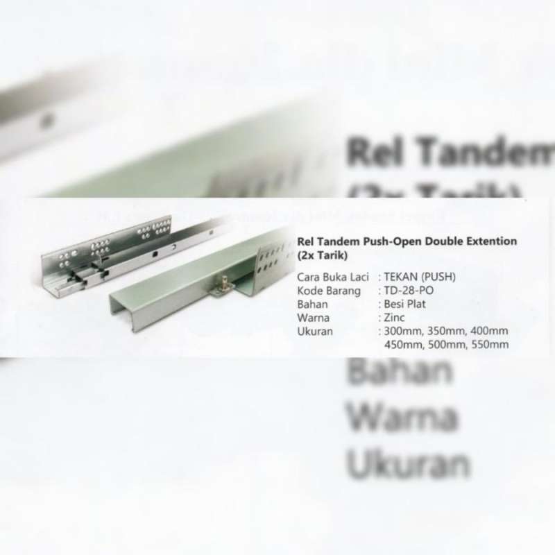 Jual Rel Laci Tandem Hidrolis Huben Elco Full Extension Bukan Blum ...