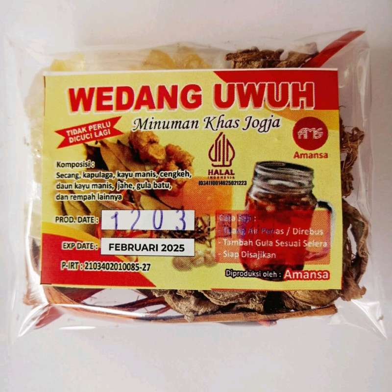 Jual Amansa Wedang Uwuh Komplit Gula Batu Herbal Di Seller Yoshila Shop ...