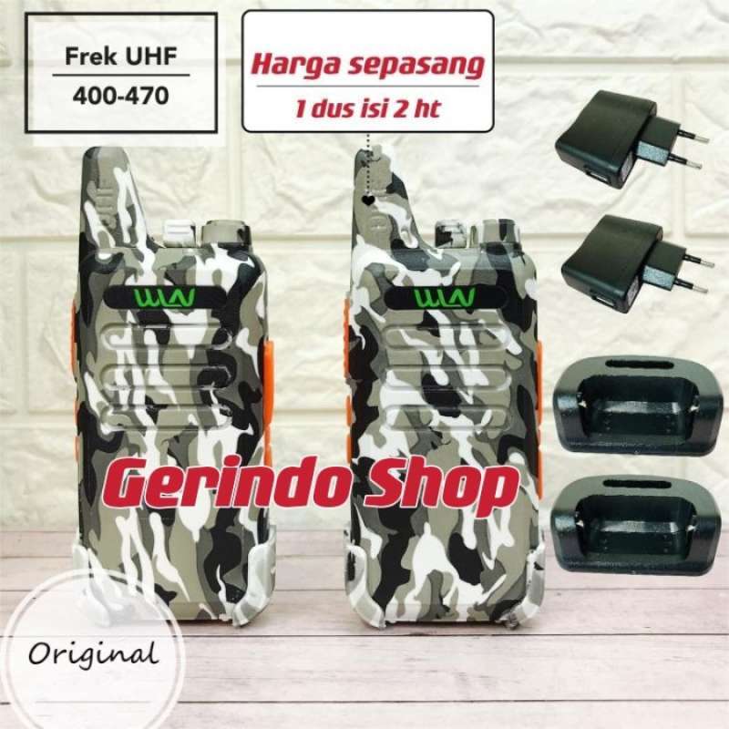 Jual Ht Wlan / Wln Loreng Abu Atau Putih Sepasang Dan Desktop Carger ...