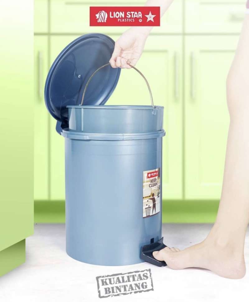 Promo Tempat Sampah Injak Bulat 10 Ltr C11 Lion Star (step On Dustbin) Baru Diskon 28% Di Seller ...