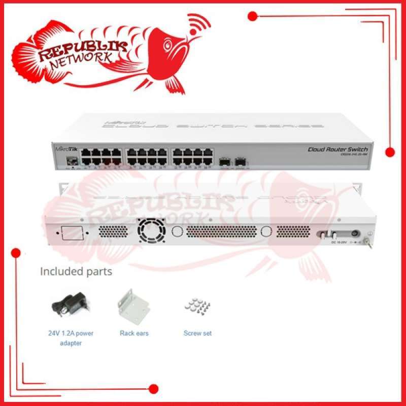 Promo Mikrotik Crs 326 24g 2s+ Rm Crs326-24g-2s+rm Diskon 23% Di Seller ...