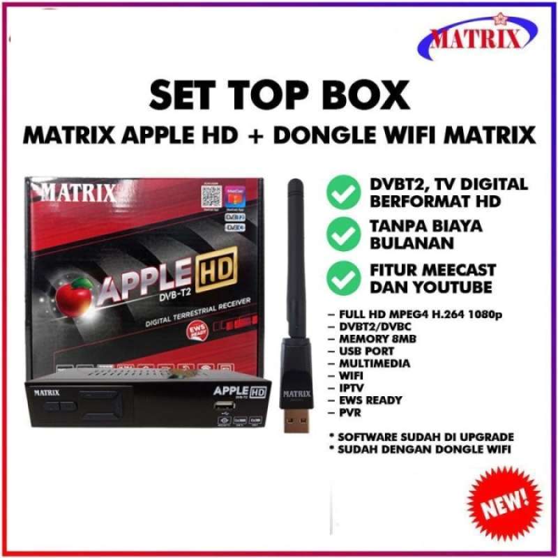Promo Stb Set Top Box Matrix Hd + Dongle Wifi Matrix Dvb T2 Diskon 25% ...