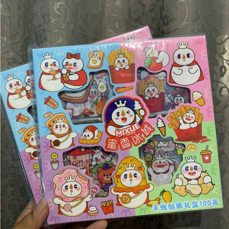 Promo Sticker Lucu Viral Mixue Rainbow Stiker Label Hp Buku Diary Isi ...