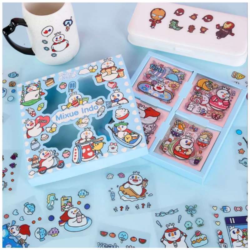 Jual Sticker Lucu Viral Mixue Rainbow Stiker Label Hp Buku Diary Isi ...