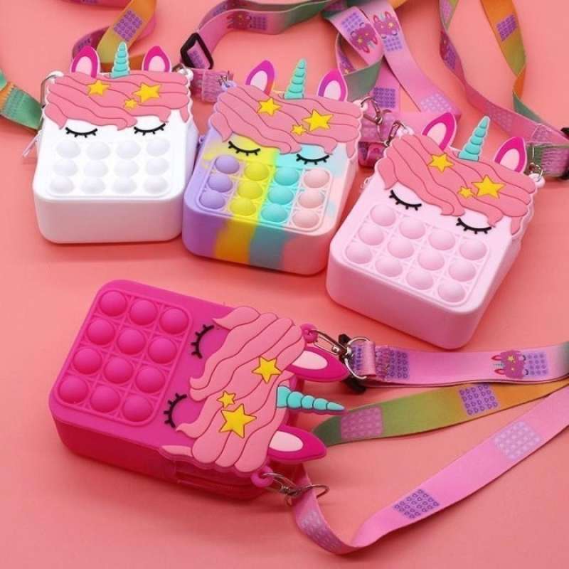 Jual Tas Pop It Mini Unicorn Slempang Anak Sling Bag Dompet Popit ...