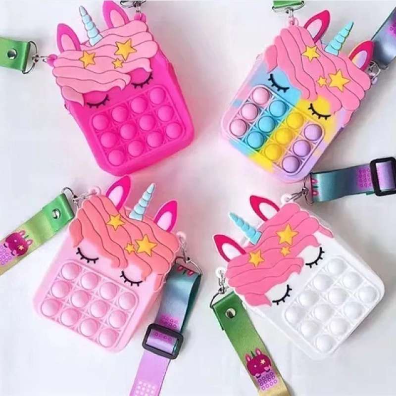 Jual Tas Pop It Mini Unicorn Slempang Anak Sling Bag Dompet Popit ...