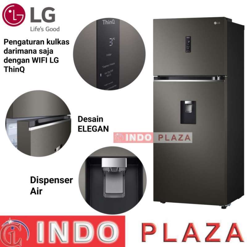Jual Kulkas Lg 2 Pintu Inverter Gnf-372pxak / 392pxak Dispenser Air + Wifi Di Seller Indo Plaza ...
