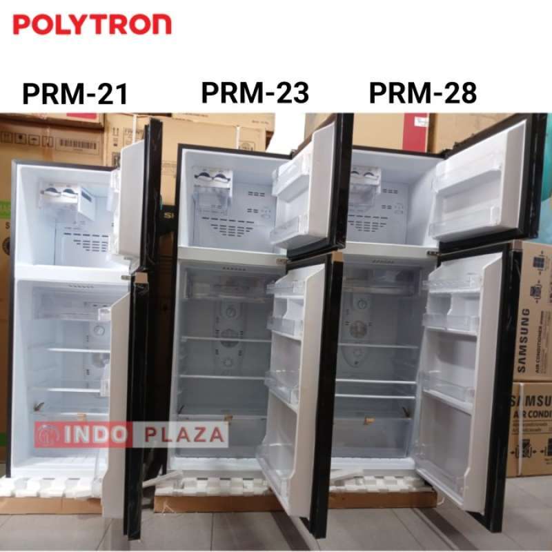 Jual Kulkas Polytron 2 Pintu Kaca Bunga Prm-21 / 23 / 28 Crx / Drx New 2023 - Prm-28drx Di ...