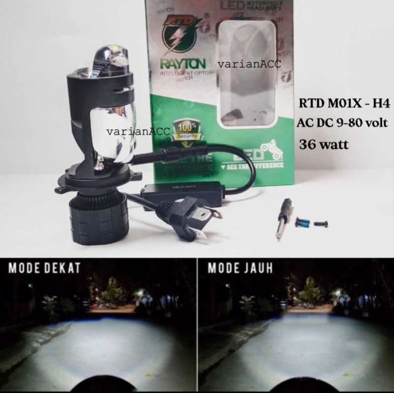 Promo Lampu Utama Motor Mobil Mini Projectorh4 M01x Rtd 36 Wart New ...
