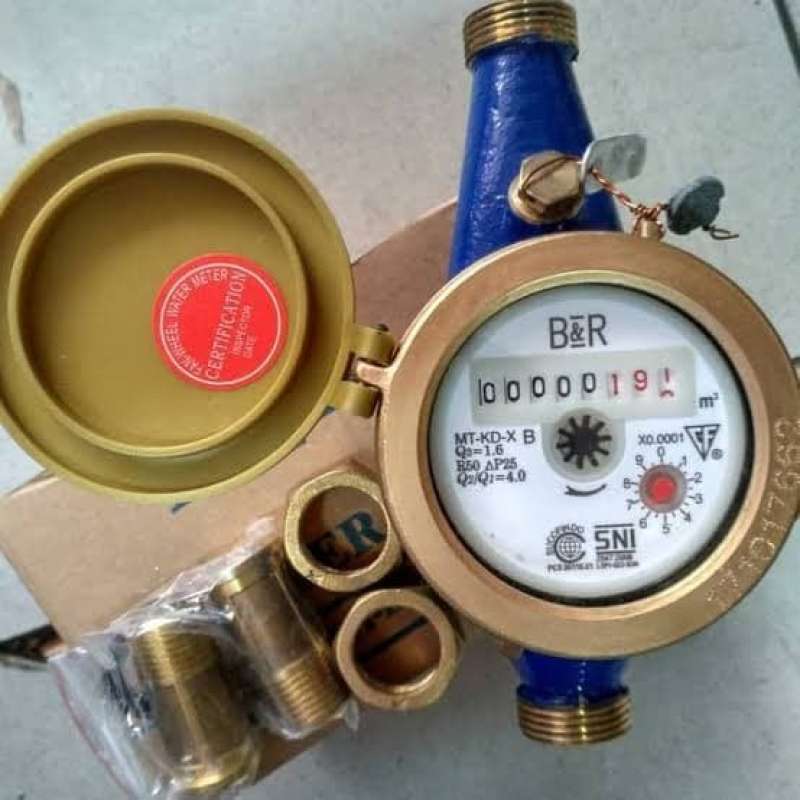 Promo Water Meter Br 3/4 Inch Dn20 / Flowmeter B & R, Meteran Air Sni 3 ...