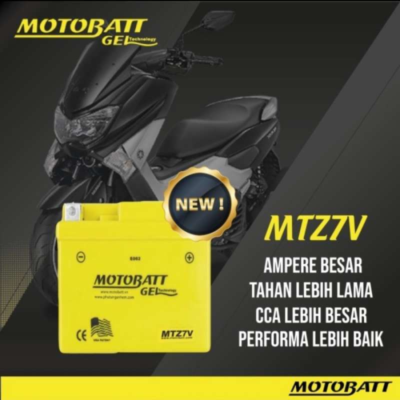 Promo Aki Motor Yamaha Nmax, Aerox 155 Mtz7v Motobatt Gel 12v - 7ah ...