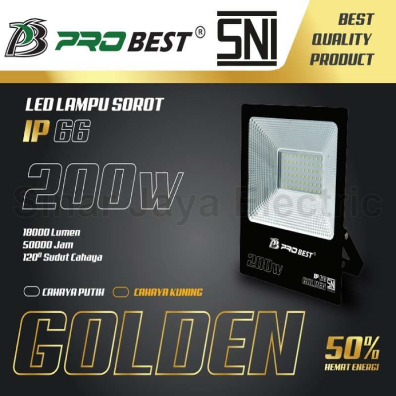 Promo Led Sorot / Tembak / Floodlight / Outdoor 200w 200 Watt Reflector - Model Neo,kuning ...